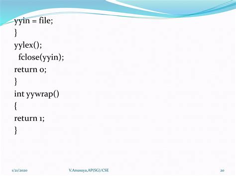 Lexical Analyzer Generator Lex Pptx Programming Languages Computing