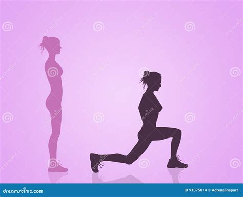 The Girl Does Sports Exercises The Girl Bent Over And Touched The