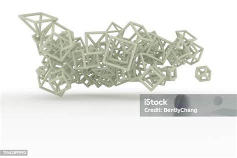 삼각형 또는 사각 비행의 무리 인터잠금 그래픽 디자인 또는 배경에 대 한 기하학을 컨셉 3d 렌더링 0명에 대한 스톡 사진 및 기타 이미지 Istock