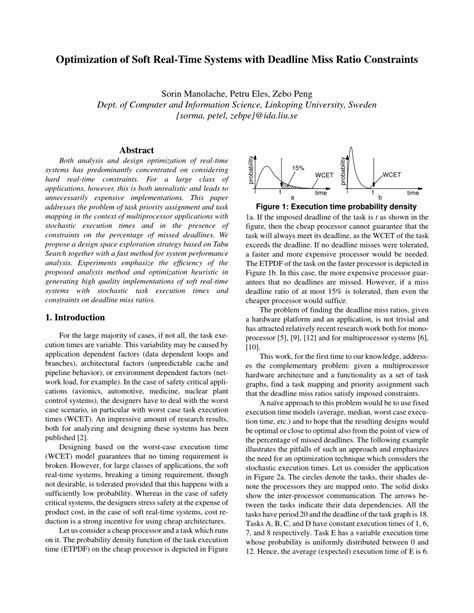 Pdf Optimization Of Soft Real Time Systems With Deadline Miss Ratio Constraints