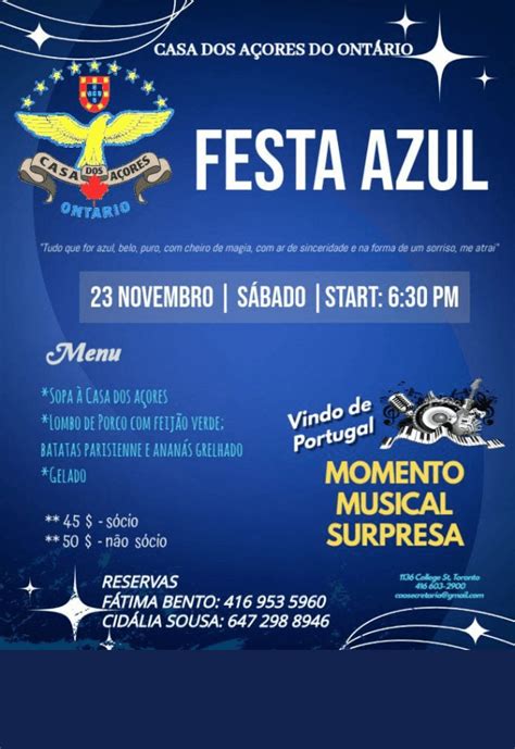 Festa Azul Casa Dos Açores Do Ontário Toronto Luso Connect