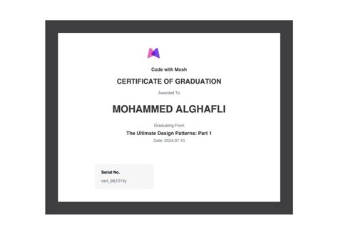 I Took The Ultimate Design Patterns Course For Mosh Hamedani It Was Really An Enjoyable Course