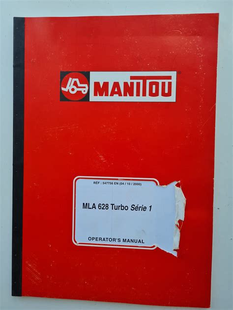 Manitou Mla 628 Turbo Serie 1 Telescopic Operators Manual Sps Parts