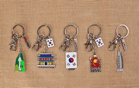 Korean Heritage Keychains Seoul Tower Gyeongbokgung Palace Landmark