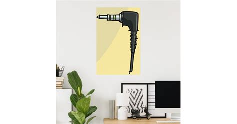 Trrs Audio Jack Connector Tech Gadget Illustration Poster Zazzle