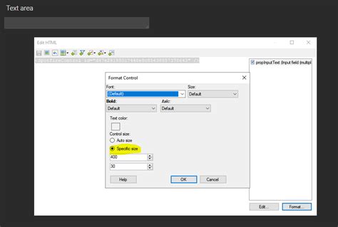 How We Can Increase Size Of Input Box When Input Prperty Control Is