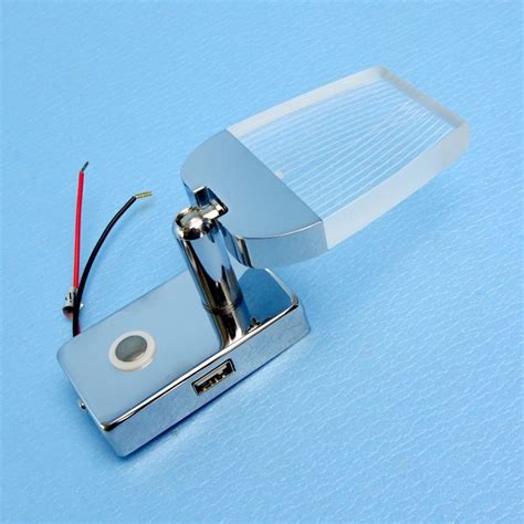Relaxn 12v Led Blade Reading Light Usb Chrome Warm White