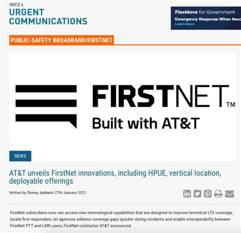 Atandt Unveils Firstnet Innovations Including Hpue Airgain