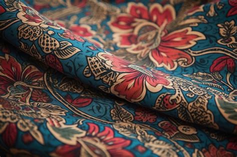 Premium AI Image Fabric Pattern With Closeup Of Intricate Design And Detail Created With