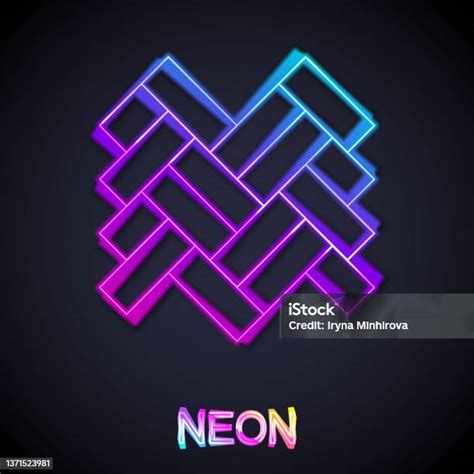 검은 색 배경에 고립 된 빛나는 네온 라인 마루 아이콘 벡터 0명에 대한 스톡 벡터 아트 및 기타 이미지 0명 가정의 방 건설 산업 Istock