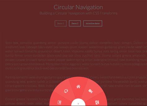 Circular Navigation With Css Transforms