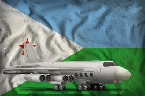 지부티의 상태 플래그 배경에 폭격기 3d 일러스트레이션 군용 항공기에 대한 스톡 사진 및 기타 이미지 군용 항공기 기