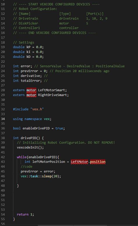 How Do I Use A Drivetrain In A Pid Loop Vexcode Pro V5 Text Tech