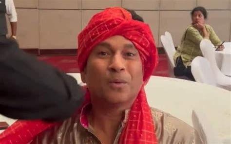 Sachin Tendulkar Wear Traditional Feta For His Brother Nitin Tendulkar
