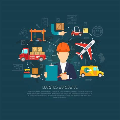 Logistics Management Vector Art Icons And Graphics For Free Download
