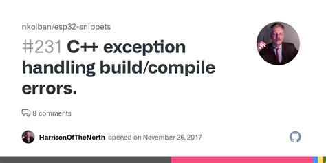 C Exception Handling Buildcompile Errors · Issue 231 · Nkolban