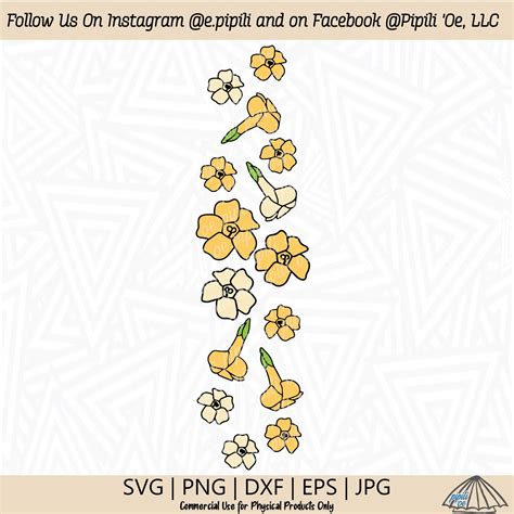 Puakenikeni Freeform Svg Puakenikeni Svg Hawaii Flower Svg