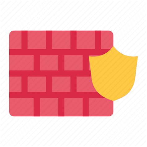 Firewall Shield Protection Safety Security Icon Download On