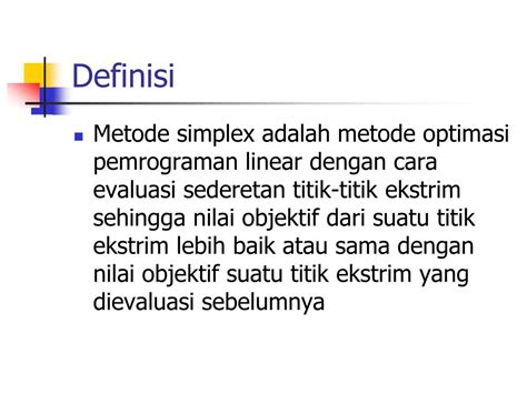 ppt operational research linear programming with simplex method
