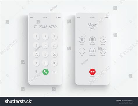 Phone Screen Call Mockup Mobile Device Stock Vector Royalty Free 2190043419 Shutterstock