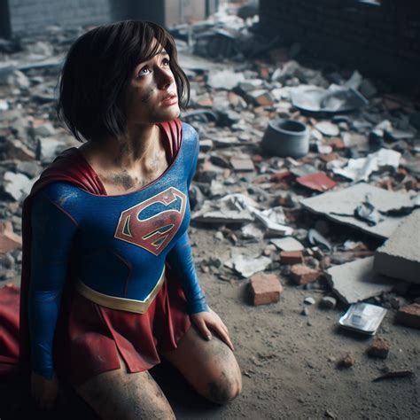 Supergirl Kneeling By Badguy1313 On Deviantart