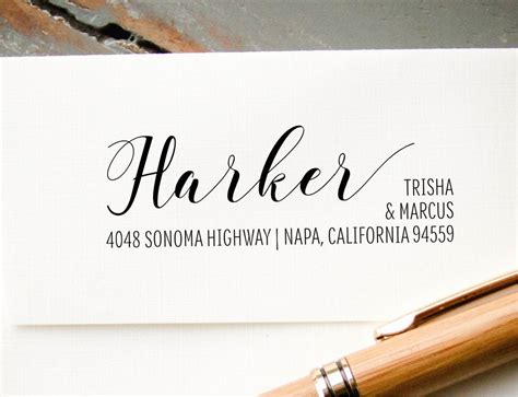 Personalized Self Inking Return Address Stamp Custom Address Etsy