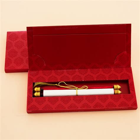 Radiant Box Scroll Wedding Invite 6047r Madhurash