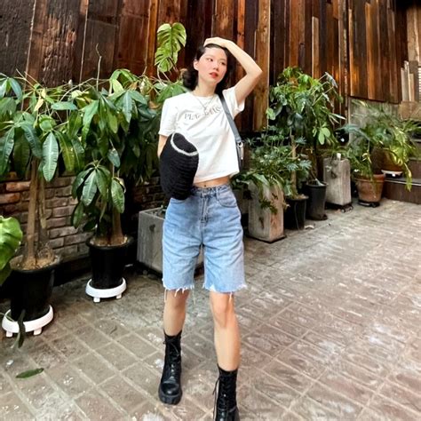 버뮤다팬츠 청반바지 여자 여름 청바지 플랙진 플랙 Plac 김나영 패션 네이버 블로그