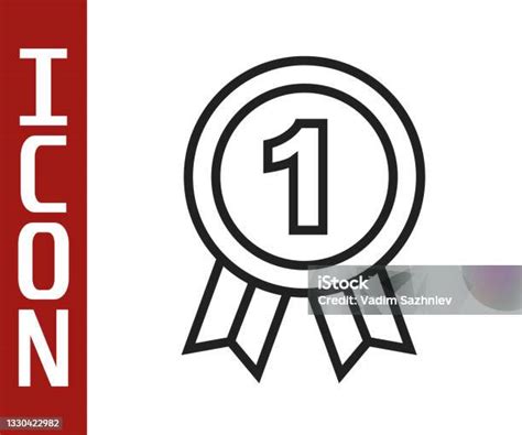 흰색 배경에 격리 된 검은 줄 메달 아이콘 우승자 기호 벡터 1에 대한 스톡 벡터 아트 및 기타 이미지 1 1위 3 Istock