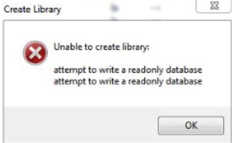 Attempt To Write A Readonly Database When Creating A New Custom Content Center Library In Inventor