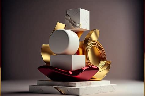 3d рендеринг пустого фона продукта для современного фона подиума Премиум Фото