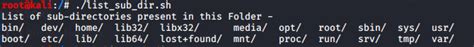 Shell Script To Show Names Of All Sub Directories Present In Current Directory Geeksforgeeks