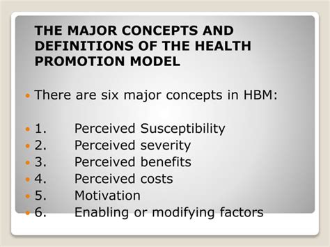 Health Belief Model Pptx Medical Health