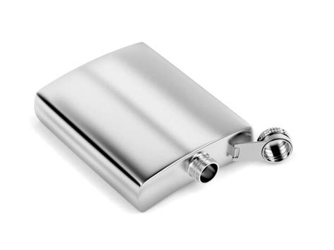 Premium Photo Hip Flask On White