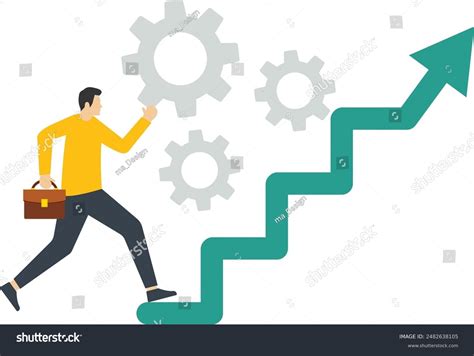Performance Improvement Concept Quality Progress Process Stock Vector