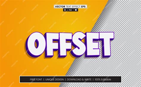 Premium Vector Offset 3d Text Effect Fully Editable