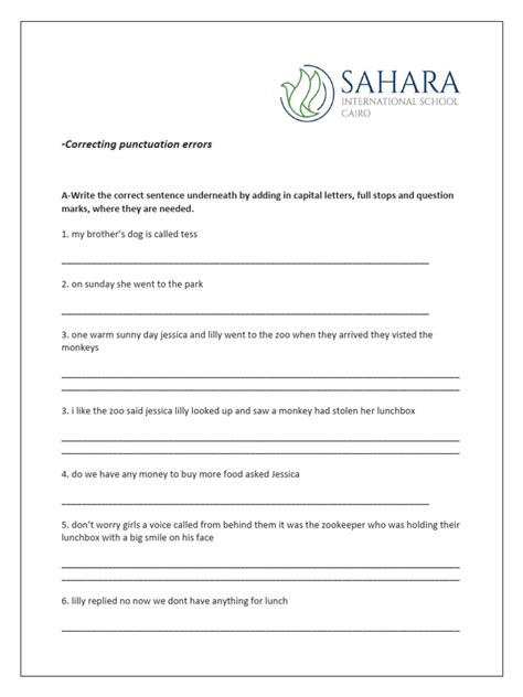 Punctuation Common Errors Pdf