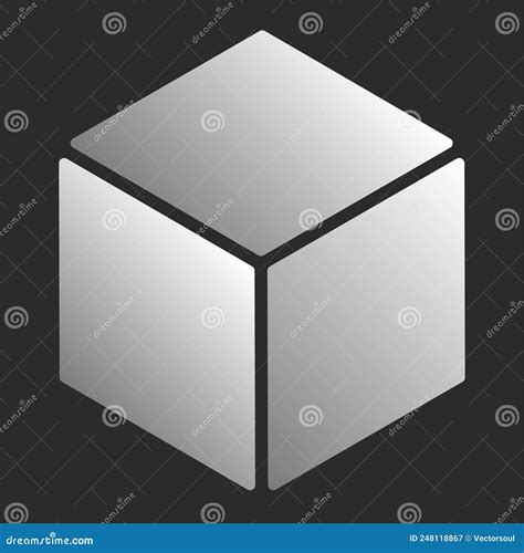Isometric Cube Element Icon Cubist Abstract 3d Shape Stock Vector Illustration Of Design