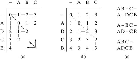 Dynamic Programming Sequence Comparison Including A Filling In The