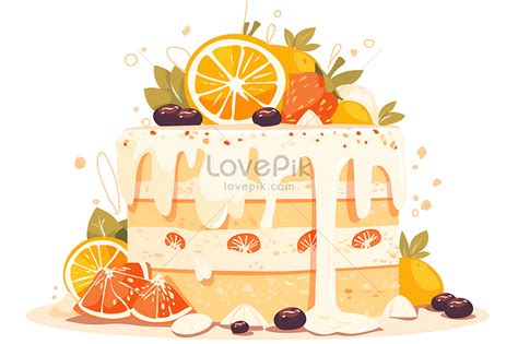 만화 생일 케이크 일러스트 무료 다운로드 Lovepik