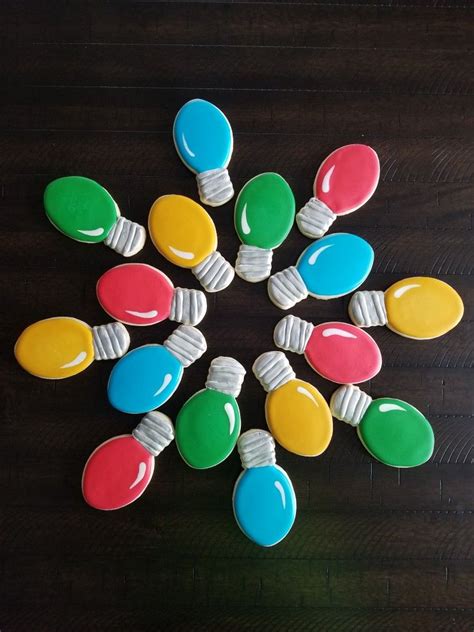 Christmas Light Bulb Cookies