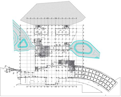 Autocad Rendering By Hatch And Colors Furniture Layout Of Yas Mall