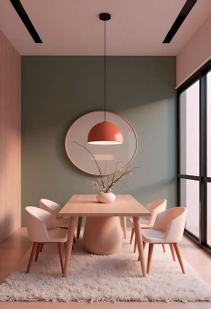 3d рендеринг дизайна интерьера минимальная концепция Ai сгенерированное изображение