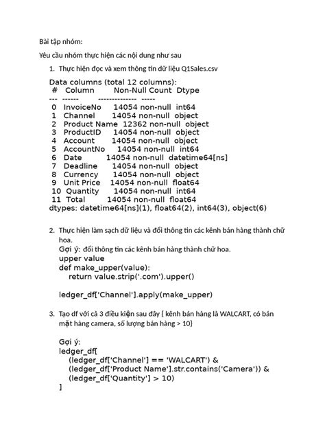 Bài Tập Nhóm Ptdlkt Python Pdf