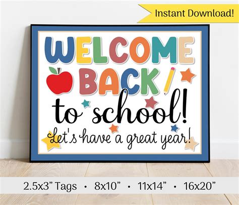 Back To School Printable Sign
