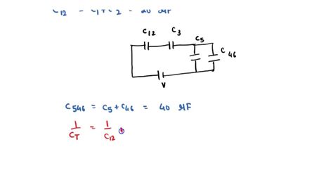 Solved Question 1 For The System Of Four Capacitors Shown In The Figure Find The Equivalent