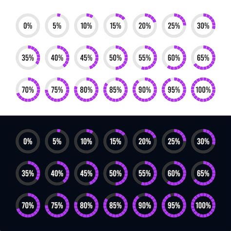 Premium Vector Circle Diagram Pie Charts Infographic Elements Loading Progress Vector Illustration