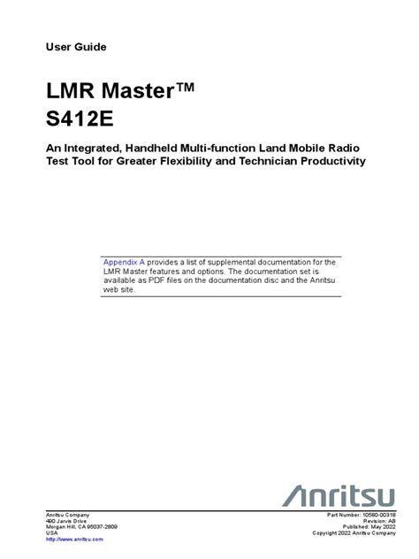 Manual Lmr Master S412e Pdf Computer Data Storage Electrical