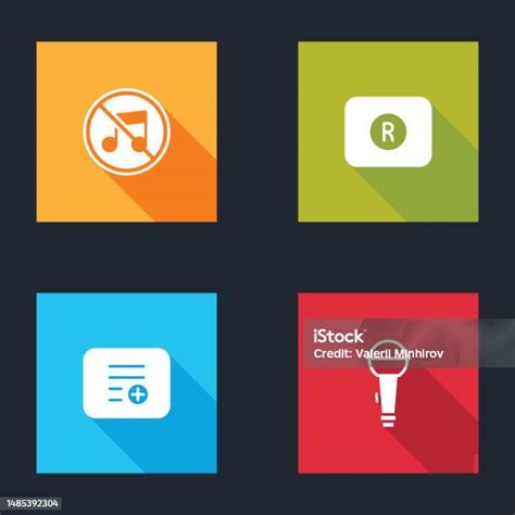 Setel Speaker Mute Tombol Rekam Tambahkan Daftar Putar Dan Ikon