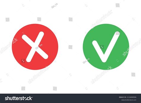 Check Mark X Mark Icon Checkmark Stock Vector Royalty Free Shutterstock